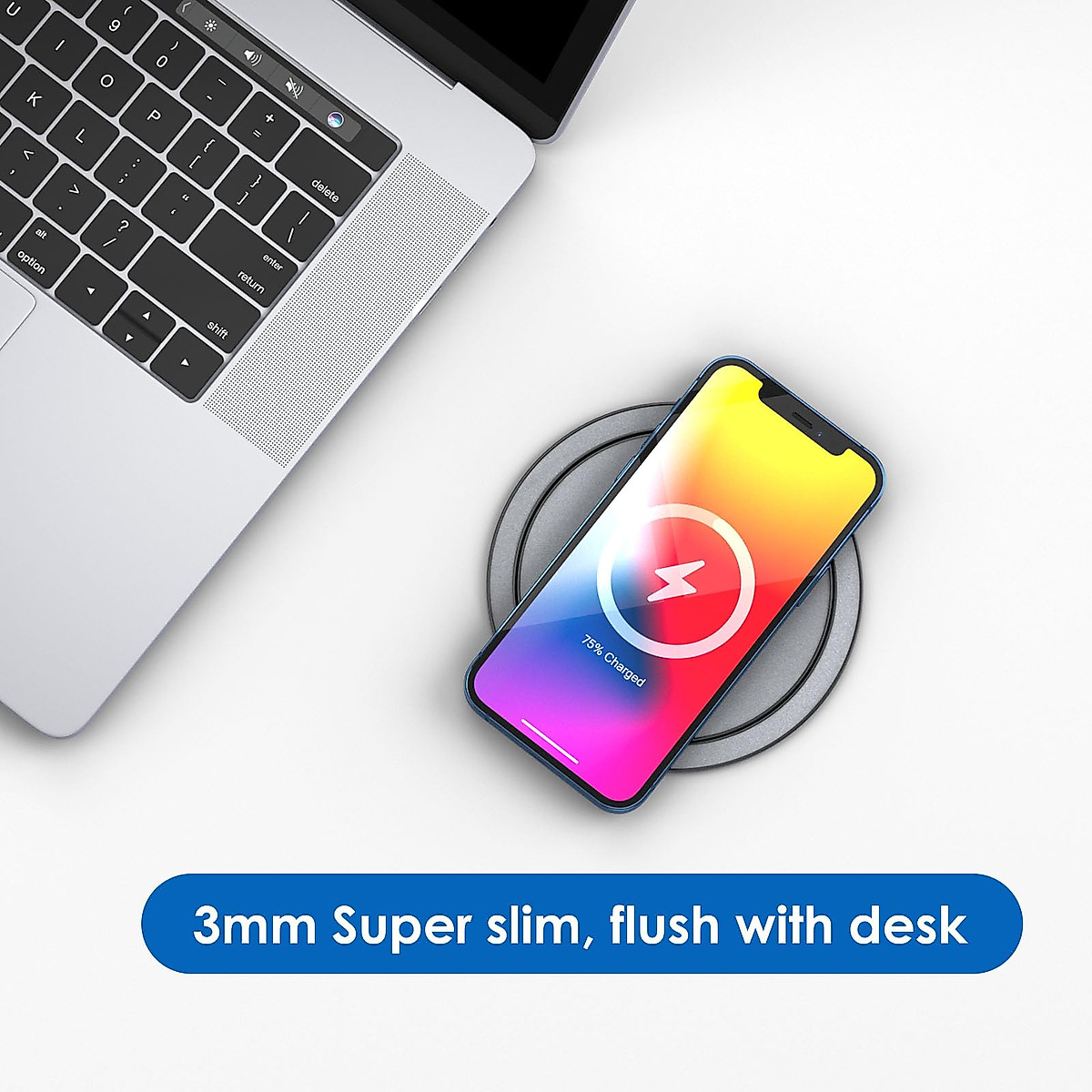 ANNQUAN Automatic Pop Up Countertop Outlet with 15W Wireless Charger,4 Outlets,2 USB Ports,4.75" Pop Up Electrical Outlet,Home Office Power Supply,Suit Kitchen Island RV Office Conference Table