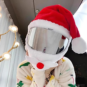 YHNTGB Christmas Santa Motorcycle Helmet Cover Santa Claus Xmas Hat Decoration Accessories Nativity Helmet Cover Motorcycle Skiing Accessories Fun Rides and Gifts for Men & Women