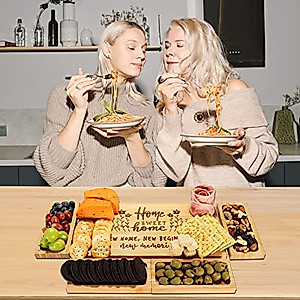 House Warming Gifts for New Home, Housewarming Gift for Home, New Homeowner Gifts for New House,New Apartment, First Home, Realtor Closing Gift for Clients, Family Gifts Cheese Board Set C001