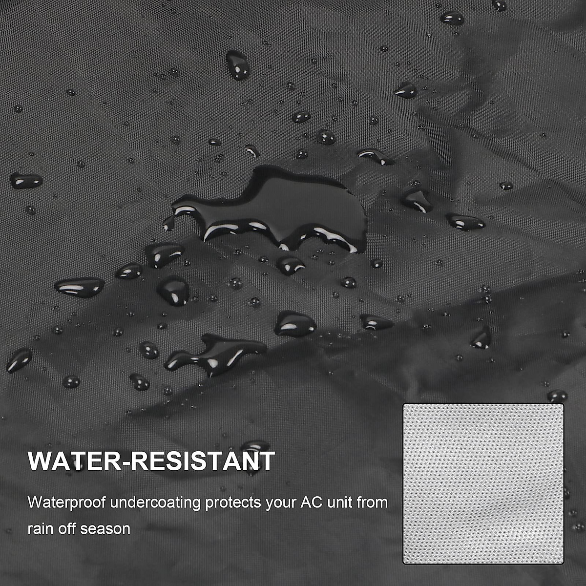 KLOLKUTTA Mini Split Air Conditioner Covers for Outside Units, Rectangular A/C Condenser Cover for Outdoor Compressor Defender with Vent Hole Fits Up to 37.8 x 16.5 x 32.6 Inches