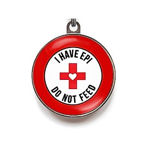 Wag-A-Tude Tags EPI Dog Tag Exocrine Pancreatic Insufficiency Do Not Feed Pet Tag for Dogs, Cats and Humans (Large)