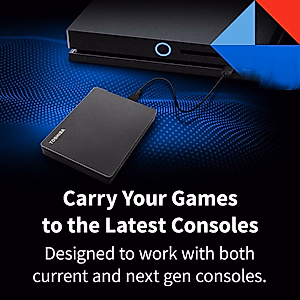 Toshiba Canvio Gaming 1TB Portable External Hard Drive USB 3.0, Black for PlayStation, Xbox, PC, & Mac - HDTX110XK3AA