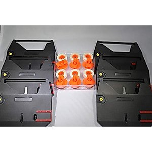 FJA Products Compatible Typewriter Ribbons & Correction Tape Spools for Brother AX10, AX15, SX4000, GX6750 Typewriters. Includes 6 Black Typewriter Cassettes and 6 Lift Off Correction Spools