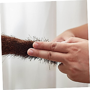 IWOWHERO Small Broom Heavy Duty Broom Mini Broom Household Brooms Desktop Cleaning Brush Whisk Broom Thai Straw Broom with Wood Handle Small Hand Broom Handmade Palm Fiber Duster Office