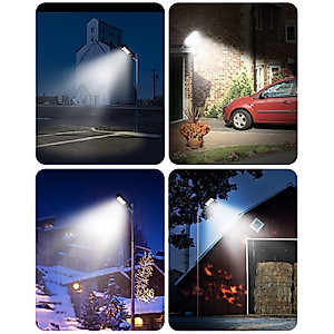 Mokot 300W Solar Street Lights Outdoor, IP66 Waterproof Solar Outdoor Lights Solar Powered Dusk to Dawn, Endurance LED Solar Lights with Motion Sensor Solar Parking Lot Lights for Stadium, Yard