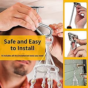 Cat Hammock, Handwoven Hanging Cat Bed Cat Window Perch Wall Hanging Cat Hammock Bed Cat Swing with Hanging Kit for Kitten Sleeping