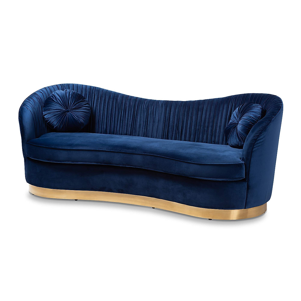 Baxton Studio Sofas, Royal Blue/Gold