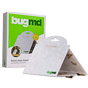 BugMD Pantry Pest Patrol (6 Count, White) - Moth Traps for Kitchen, Pantry Moth Trap, Bug Trap, Moth Traps for House Pantry, Get Rid of Pantry Moth, Kitchen Moth Trap Killer