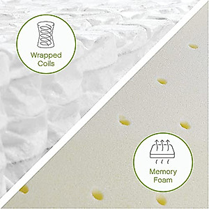 Classic Brands Decker Memory Foam and Innerspring Hybrid 10-Inch Mattress, Mattress in a Box, Full