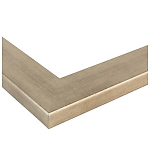 ArtToFrames 7x9 Inch Gold Picture Frame, This 2.00 Inch Custom MDF Poster Frame is Muted Prosecco Gold - Comes with Foam Backing 3/16 inch and Regular Glass (FBPLBW74-1622-7x9)