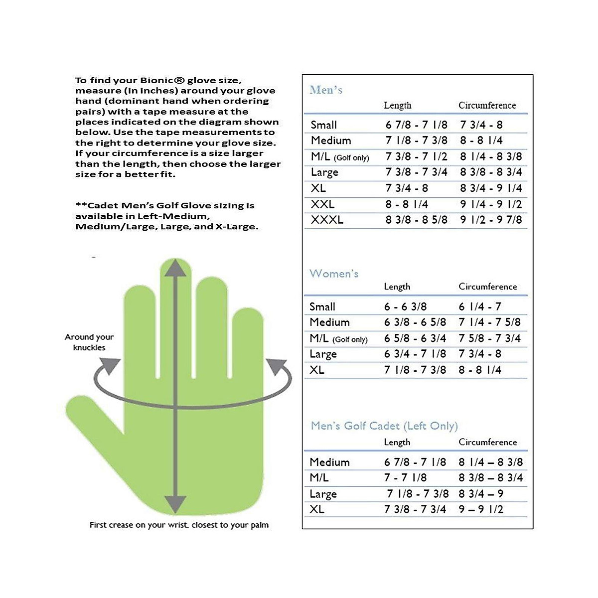 New Improved 2X Long Lasting Bionic StableGrip Men's Black Golf Glove - Patented Stable Grip Genuine Cabretta Leather, Natural Fit Designed by Orthopedic Surgeon! (Small, Worn on Left Hand)