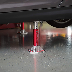 BIG RED T43004 Torin Aluminum Jack Stands with Locking Support Pins: 3 Ton (6,000 lb) Capacity, Red/Silver, 1 Pair