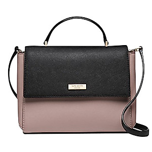 Kate Spade New York Paterson Court Brynlee Crossbody Shoulder Bag Handbag, Porcini, Black