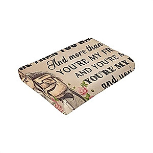 to My Wife Blanket from Husband Ultra Soft Flannel Throw Blankets for Couch Bedroom Sofa Warm Blanket Positive Encourage and Love Wedding Anniversary Birthday Gifts 50x60 Inch