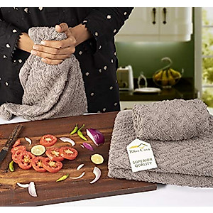 Bliss Casa Kitchen Towels and Dish Cloth Set (12 Pack, 15 x 25 Inch) – 100% Cotton Dish Towels for Kitchen Soft and Highly Absorbent – Tea Towels and Bar Towels for Daily Use