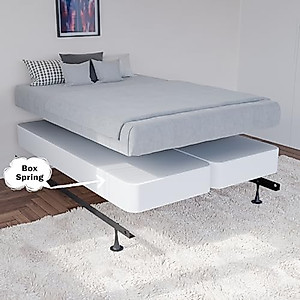 Greaton Assembled Wood Split Traditional Box Spring/Foundation for Mattress Set, Queen Size, Beige