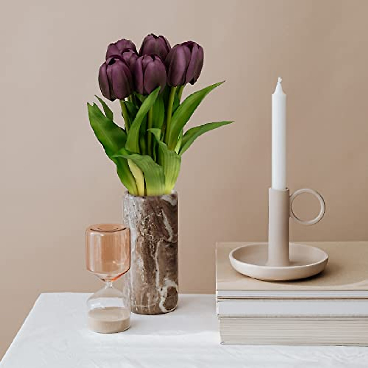 Softflame Artificial/Fake/Faux Flowers - Tulip Purple 8PCS for Wedding, Home, Party, Restaurant