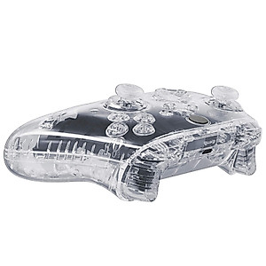 eXtremeRate Full Set Shell Buttons for Xbox Series X & S Controller, Clear Replacement Accessories Side Rails Grips Front Back Plate Cover for Xbox Core Wireless Controller [Controller Excluded]