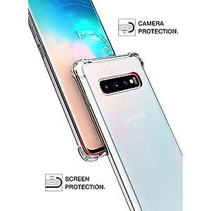 KIOMY Galaxy S10 Plus Case Ultra Crystal Clear Shockproof Bumper Protective for Samsung Galaxy S10 Plus S10+ Transparent Pure TPU Slim Fit Gel Flexible Cell Phone Back Cover Men Women