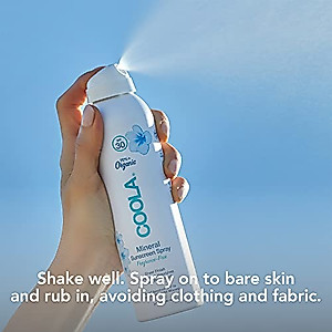 COOLA Organic Mineral Sunscreen SPF 30 Sunblock Spray, Dermatologist Tested Skin Care for Daily Protection, Vegan and Gluten Free, Fragrance Free, 5 Fl Oz