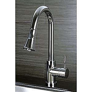 Kingston Brass Gourmetier LS8721DL Concord Single-Handle Pull-Down Kitchen Faucet, Polished Chrome, 8-3/8 inch in Spout Reach