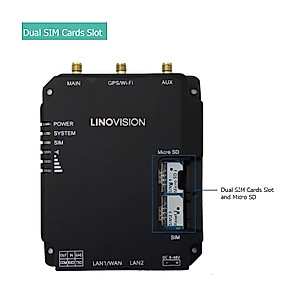 LINOVISION Rugged and Versatile Cellular Router & 4G DTU with RS485, Industrial 4G LTE WiFi Router with Dual SIM Cards Slot, Supports AT&T and T-Mobile