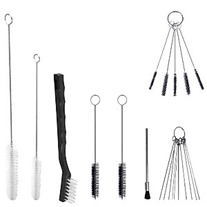 17pcs Multi-Purpose Spray Gun Cleaning Kit,Nylon Brushes Paint Gun Cleaning Kit Mini Brushes & Needles for Clean Airbrush Nozzles Spray Guns Tattoo Equipment (17)