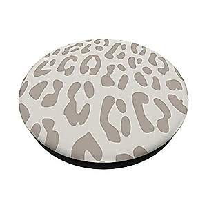 Leopard print cream cheetah design for women boys girl white PopSockets Swappable PopGrip
