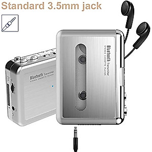DIGITNOW! Bluetooth Walkman Cassette Player Bluetooth Transfer Personal Cassette, 3.5mm Headphone Jack and Earphones Included