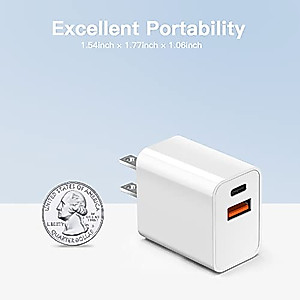 USB C Charger, Apple Watch Series 8, iPhone 14 Charger Block, USB C Wall Charger, Fast Charging Block, LXSOSO 20W Charger Brick Compatible New iPhone 13 Pro Max Charger Block Cube for Apple Watch