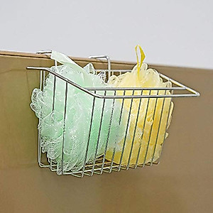 Kitchen Sink Sponge Holder Caddy for Brush Soap Dishwashing Detergent Drainer Rack. Chrome