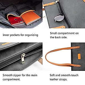 Dom Teporna Genuine Leather Tote Bag for Women Designed in Japan - Black