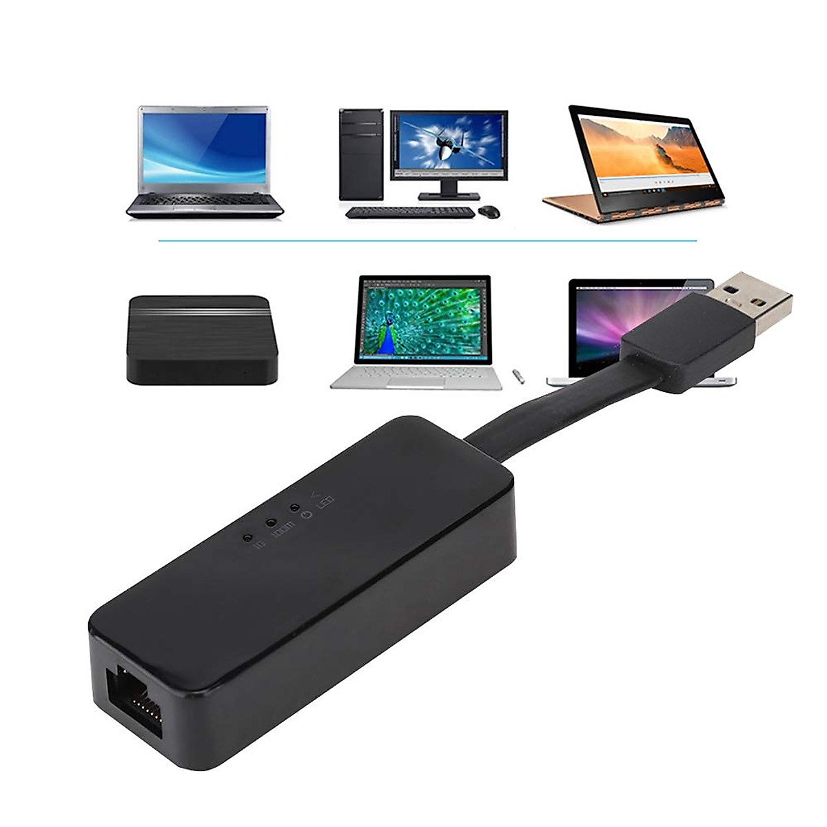 Tosuny for Realtek RTL8153 Gigabit Network Adapter 10/100/1000Mbps 40-Pin USB3.0 to RJ45 Gigabit Ethernet Adapter