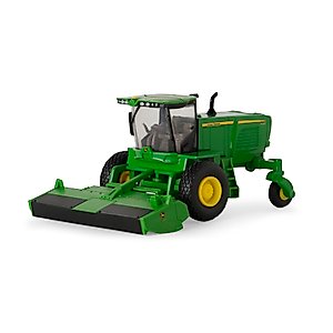 ERTL John Deere W260 Windrower Tractor Toy Replica - 1:64 Scale - Die-Cast Metal and Durable Plastic - Collectible Farm Toys - Ages 3 Years and Up, Green