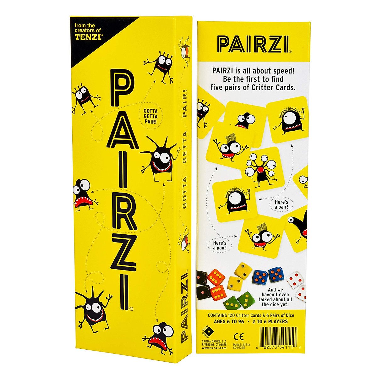 TENZI PAIRZI - The Fast, Fun Card Matching Family and Party Game with a Twist - for Ages 6 to 96 - 2 to 6 Players