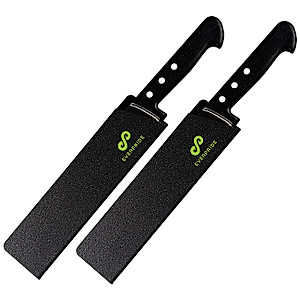 EVERPRIDE 10 Inch Chef Knife Sheath Set (2-Piece Set) Universal Blade Edge Cover Guards for Chef and Kitchen Knives – Durable, BPA-Free, Felt Lined, Sturdy ABS Plastic – Knives Not Included