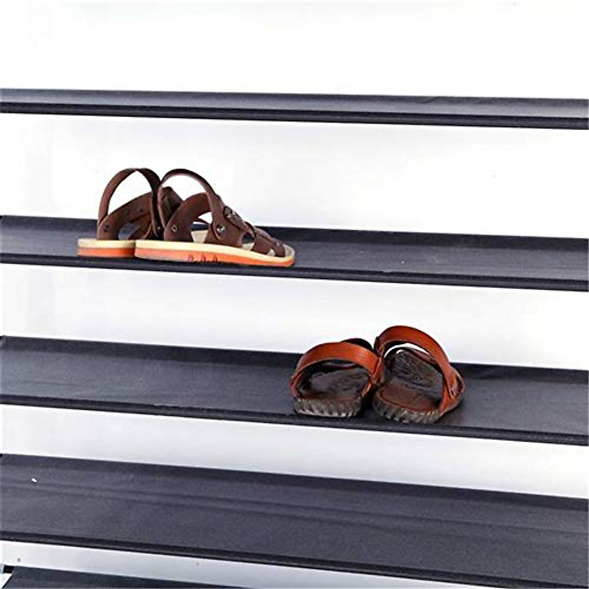 Mekek 100cm Wide Shoe Rack Organizer Storage Shoes Shelves Space 10 Tier Standing Black