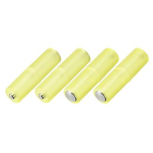 uxcell AAA to AA Battery Adapter Battery Converter Cases Holder Shell with Metal Contacts on Two Bottom Yellow 4 Pcs