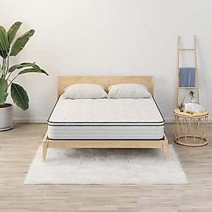 Sleephome Queen Mattress: 12 inch Hybrid Pocket Spring & Comfort Foam Mattress, Medium, Pressure Relieving, Breathable, Fiberglass Free, CertiPUR Certified, Bed in a Box Queen Size 80” * 60” * 12”