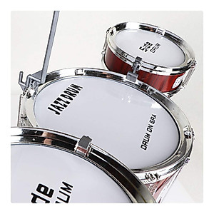 JAFATOY Small Plastic Drum Set Toy for Kids Age 3 - 6 Years Old Toy Musical Instruments Playing Rhythm Beat Toy Great Gift for Boys Girls