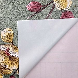 Yifasy Shelf Liner for Kitchen Cabinets Closet Water Resistant Easy Clean Self Adhesive Refresh Furniture Surface 118x18 Inch Beige Plum Floral