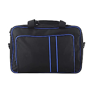 PS5 Travel Carrying Case Game Console Accessories Storage Bag with Strap Waterproof Protective Shell for PS5 (Blue)