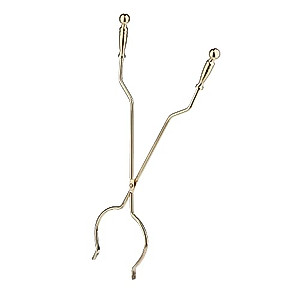 UniFlame Polished Brass Finish 5-Piece Fireplace Tools Set with Heavy Weight Steel Construction