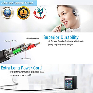 AC Wall Charger Compatible with Amazon Kindle Fire HD 10 Tablet 7th 6th 5th Generation Asus Samsung Galaxy Tablet Power Supply Adapter Cord Cable