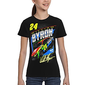 William Byron 24 Shirt for Teen Girl & Boy Printing Short Sleeve Tee Athletic Classic Shirt Crewneck T-Shirt