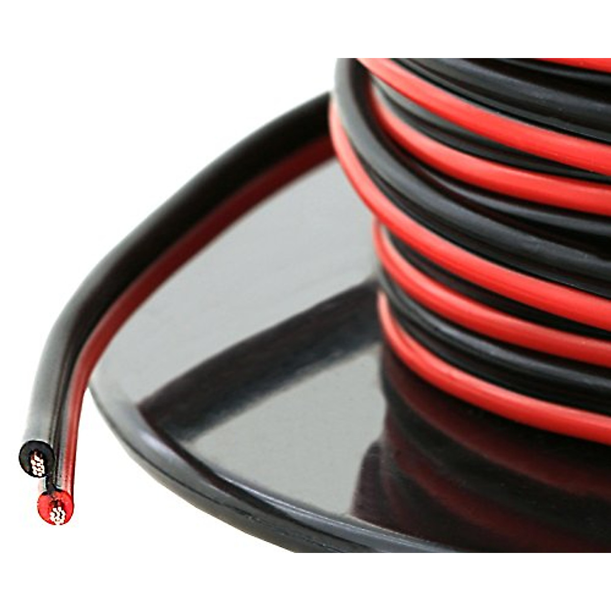 GS Power True 20 Gauge (American Wire Ga) 200 feet 99.9% OFC Stranded Oxygen Free Copper, Red/Black Bonded Zip Cord Speaker Cable for Model Train Car Audio Amplifier Remote Relay Harness LED Light