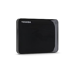 Toshiba Canvio Connect II 1TB Portable Hard Drive, Black (HDTC810XK3A1)