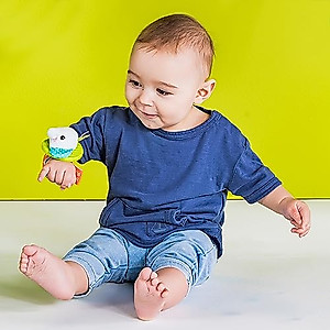 Bright Starts Rattle & Teethe Wrist Pals Toy - Monkey & Elephant, Newborn +