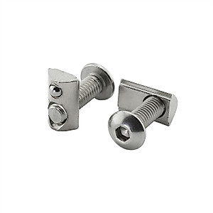 PZRT 50pcs M5 x 8mm Button Head Socket Cap Screws,304 Stainless Steel Allen Hex Button Head Screws