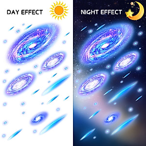 Spakon Glow in The Dark Stars for Ceiling Stickers Galaxy Wall Decals 289 Pcs Ceiling Stars Glow in The Dark Glowing Stars and Planets Wall Stickers for Bedroom Birthday Party Favors